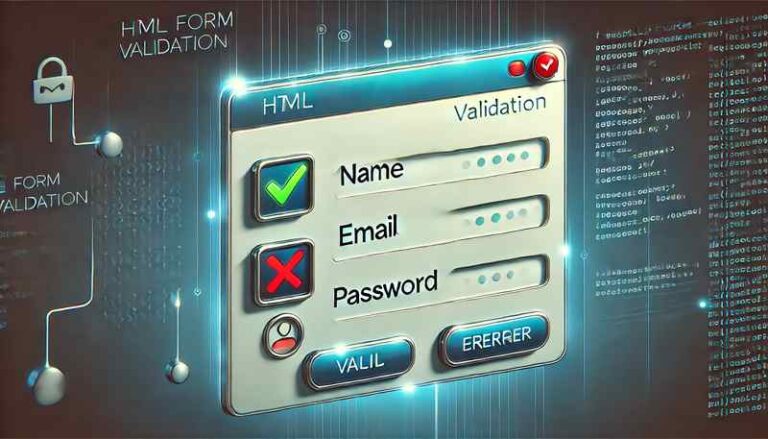 Cómo Crear un Formulario HTML con Validación Incorporada